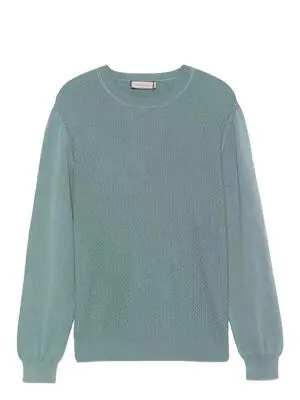 Canali Basket-weave Sweater - Green
