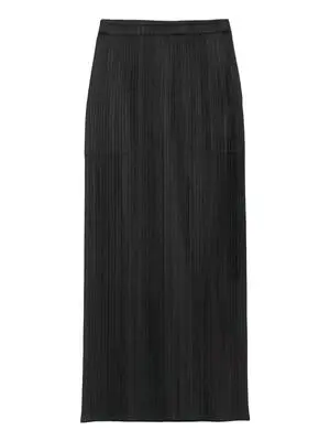 Issey Miyake Pleated Midi Skirt - Black