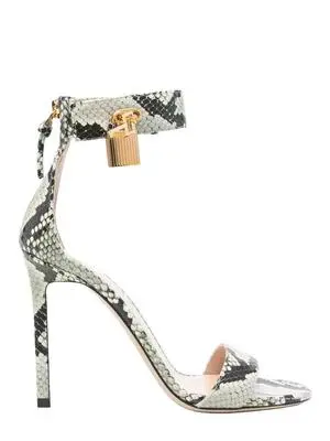 TOM FORD 105mm Padlock Leather Sandals - Black