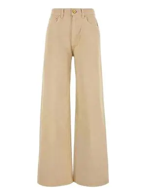 BLAZÉ MILANO Nariida Wide Leg Jeans - Neutrals