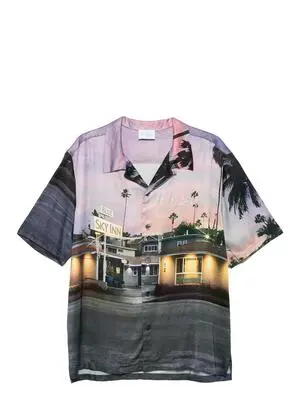 BLUE SKY INN Sunset Motel Shirt - Purple