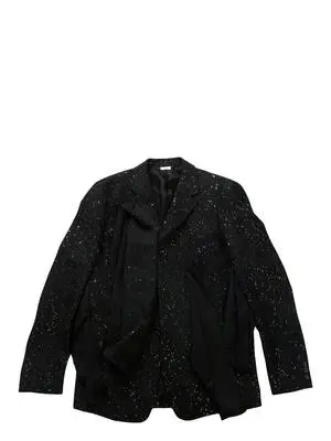 Comme Des Garçons Ruffle-detailing Blazer - Black
