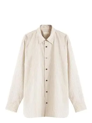 Dries Van Noten Croom Stripe Long Sleeve Shirt - Light Grey