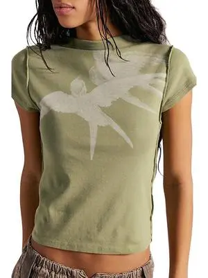 RAGABOND Ragabond Birds In Flight Tee Oil Green