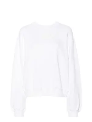 Alexander Wang Essential Terry Crew Puff Paint Sweatshirt - White