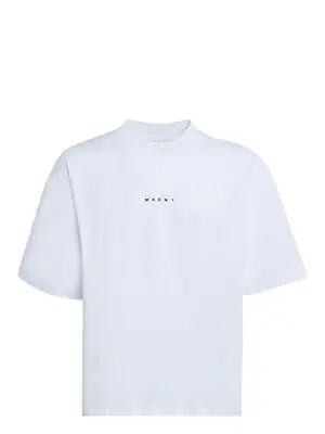 Marni Logo Organic Jersey T-shirt Lilywhite