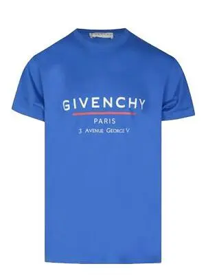 Givenchy Oversized Address T-shirt - Ocean Blue
