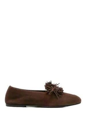 AQUAZZURA Suede Loafers - Brown