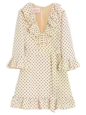 Valentino Garavani Plusdepois-print Mini Dress - Neutrals