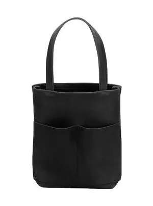 EZRA ARTHUR Brooklyn Leather Tote Bag - Black