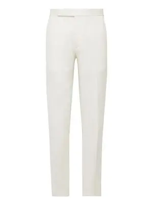 Ralph Lauren Purple Label Gregory Straight-leg Herringbone Suit Trousers - Neutrals