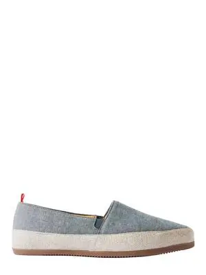 Mulo Linen Espadrilles Blue