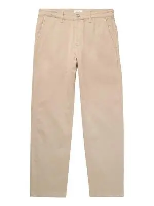Nn07 Aden 1923 Straight-leg Organic Cotton-blend Twill Trousers - Neutrals