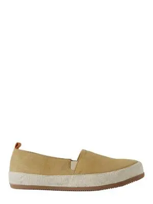 Mulo Suede Espadrilles Beige