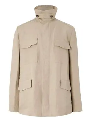 Loro Piana Linen And Silk-Blend Field Jacket Beige