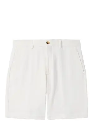 Brunello Cucinelli Straight-leg Herringbone Bermuda Shorts - White