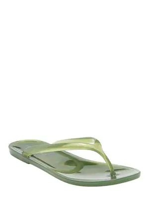 Jeffrey Campbell Beach Day Jelly Flip Flop - Khaki Shiny