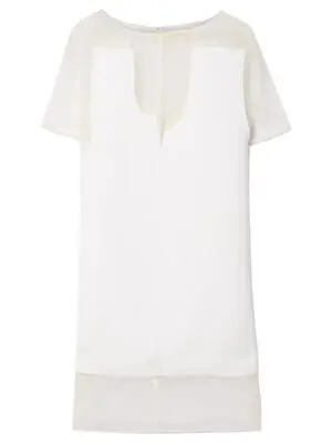 Khaite Winona Paneled Mini Dress - White