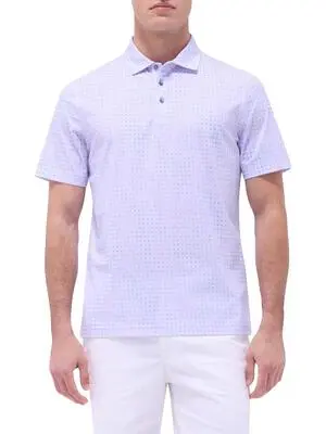 Bugatchi Victor Ooohcotton® Geo Print Polo - Lilac