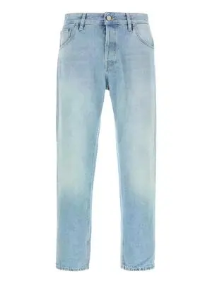 PT TORINO Stonewashed Straight Leg Jeans - Blue