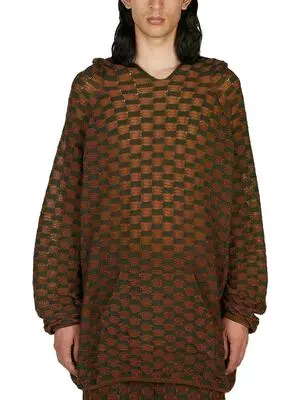 ISA BOULDER Patterned Hoodie - Brown