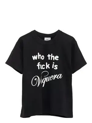 Vaquera Slogan-print T-shirt - Black