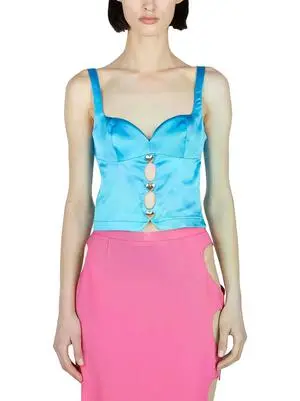 MARCO RAMBALDI Cut-out Sleeveless Top - Blue