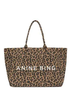 ANINE BING Leo Canvas Tote - Black