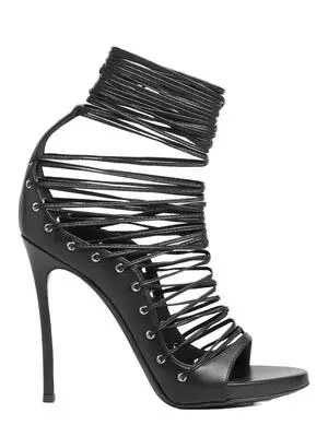 Dsquared2 Leather Stiletto Sandals - Black