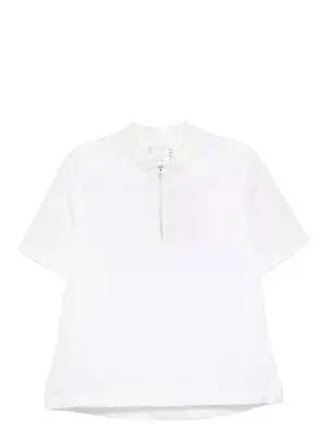 Sacai Half-zip Polo Shirt - White
