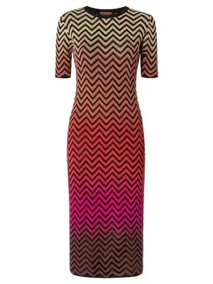 Missoni Zigzag-pattern Midi Dress - Black