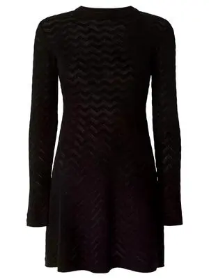 Missoni Zigzag-pattern Mini Dress - Black