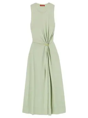 Altuzarra Saralien Embellished Gathered Stretch-knit Midi Dress - Green