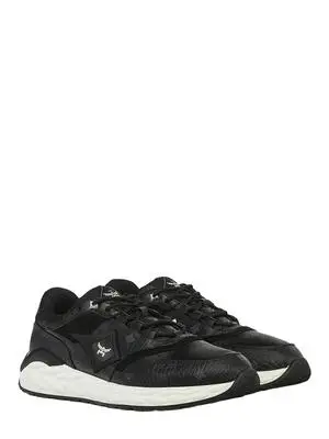 Mcm Skywander Visetos Low-top Sneakers - Black