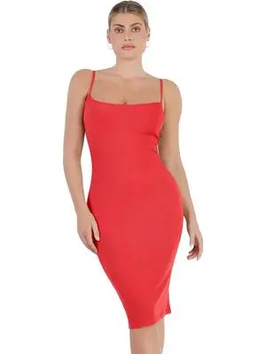 POPILUSH Shapewear Modal Bodycon Dress - Watermelon