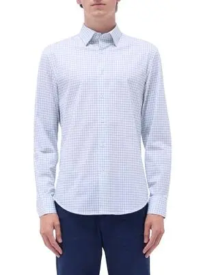 Bugatchi Jules Ooohcotton® Plaid Button-up Shirt - Menthol