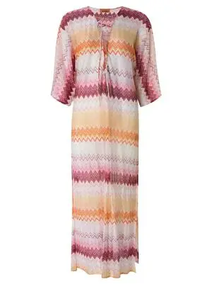 Missoni Zigzag-pattern Maxi Dress - Pink