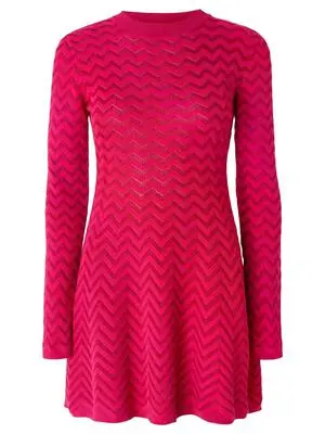Missoni Zigzag-pattern Mini Dress - Pink