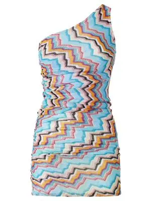 Missoni Zigzag-pattern Mini Dress - Blue