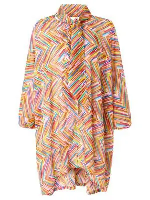 Missoni Zigzag-pattern Mini Dress - Orange