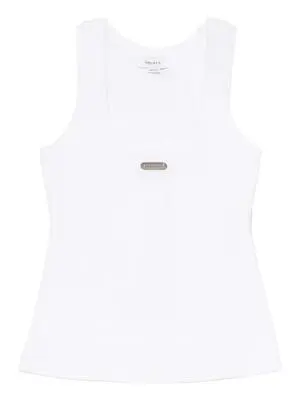 Alexander McQueen Logo-plaque Tank Top - White