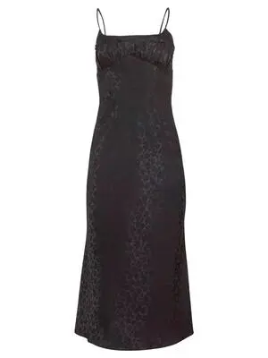 Fleur Du Mal Jacquard Dress - Black
