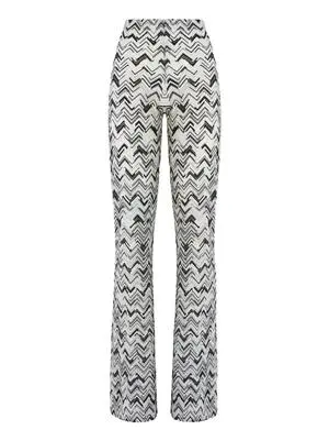 Missoni Zigzag-pattern Flared Trousers - Black