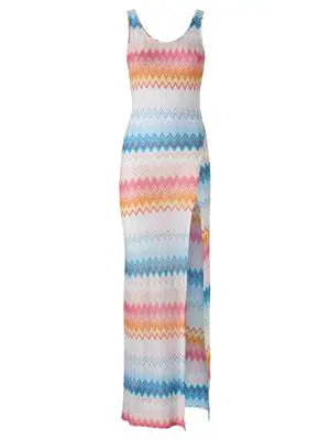 Missoni Zigzag-pattern Sleeveless Dress - White