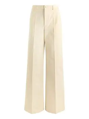Moncler Wide-leg Twill Trousers - Beige