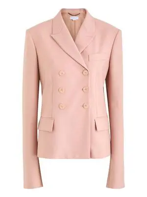 Stella McCartney Double-breasted Wool Blazer - Light Pink