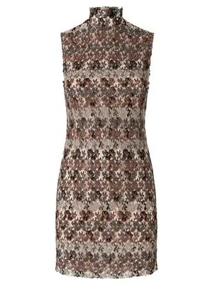 Missoni Lamé Lace Mini Dress - Brown