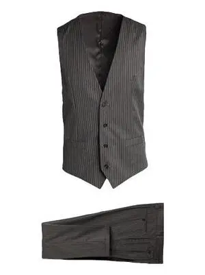 Dolce & Gabbana Suit Charcoal Size Virgin Wool, Elastane - Grey
