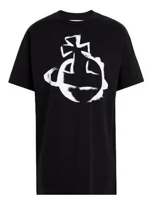 VIVIENNE WESTWOOD Logo-print Organic Cotton T-shirt - Black