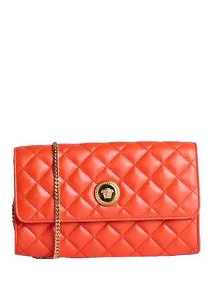 Versace Light Lambskin Clutch - Tomato Red